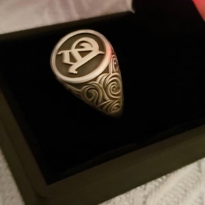 Initial Letter Men Rings, Men's Wedding Ring, Family Signet Man Ring ...