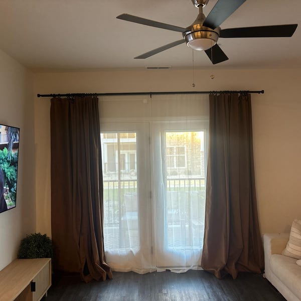 Blackout Extra Long Linen Curtain Panels, 22 Colors. Custom Drapes for ...