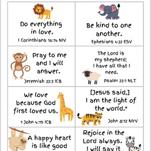 Bible Memory Verses for Young Preschoolers, Kids Scripture Cards ...