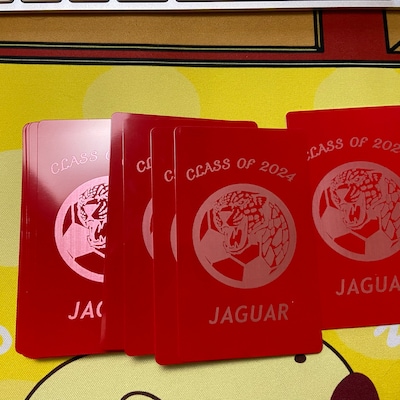 Metal Skip Cancel Undo Cards Matte Black Anodized Aluminum Laser ...