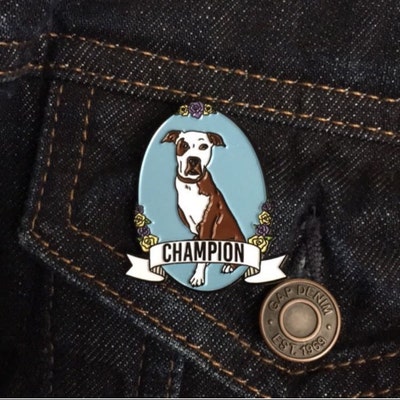 Champion Pin, Parks and Recreation Pin, Floral Pin - Etsy