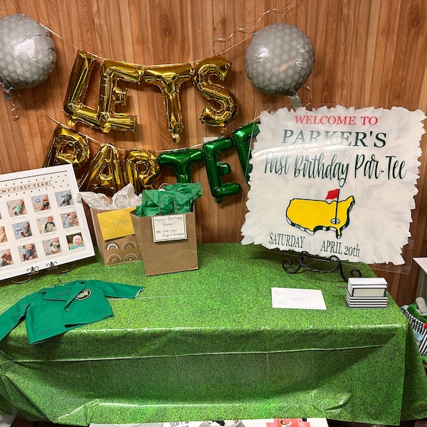Lets Par Tee Banner | Golfing Birthday Party | Golf Themed Birthday ...
