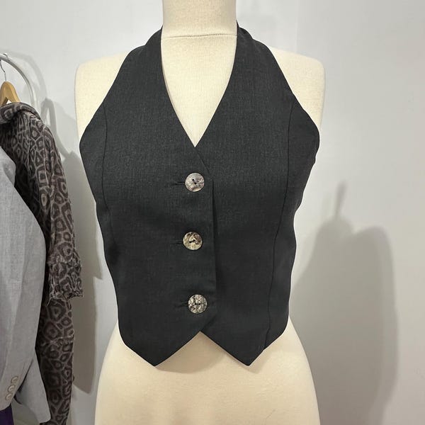 Halter Vest Sewing Pattern | Waistcoat Pattern | Women Sewing Pattern ...