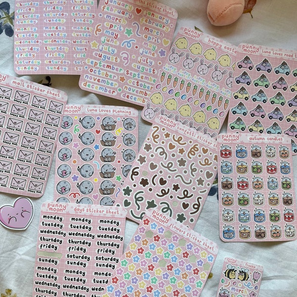 Rainbow Months of the Year Planner Stickers| Colourful Monthly Sticker ...