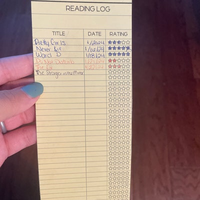 Printable Library Card, Reading Tracker, Reading List Bookmark, Vintage ...