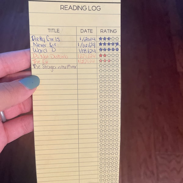 Printable Library Card, Reading Tracker, Reading List Bookmark, Vintage ...