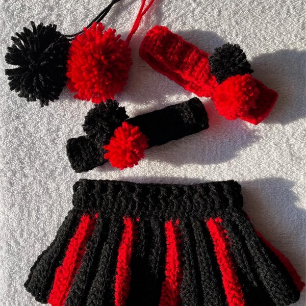 CROCHET PATTERN Baby Cheerleader Outfit, Team Spirit, Baby Diaper Cover ...