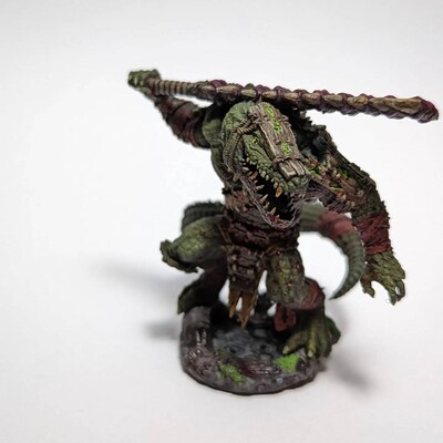 Crocodilian Ranger, Lizardfolk Lizardman Mini 28mm, 32mm, 75mm Scale ...