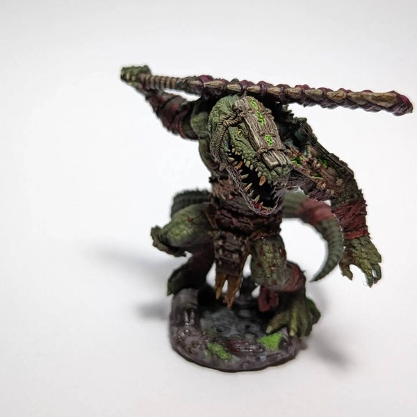 Crocodilian Ranger, Lizardfolk Lizardman Mini | 28mm, 32mm, 75mm Scale ...