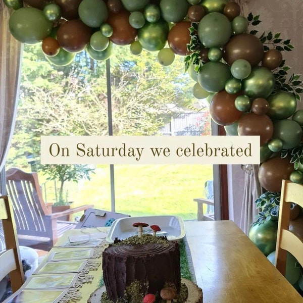 Woodland Balloon Arch, Green Balloon Arch, Woodland Balloon Arch ...