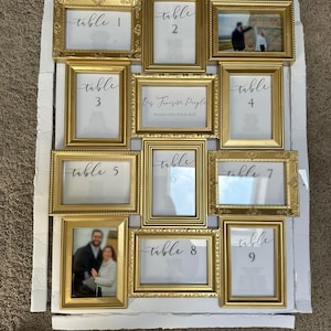 Gold Wedding Seating Chart Collage Frame Spring Summer Fall Winter ...