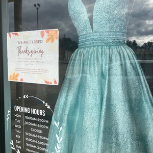 Custom Business Hours Decal, Hours of Operation Decal, Store Hours ...