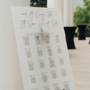 Wedding Seating Chart Sign Acrylic Escort Boards Seating - Etsy