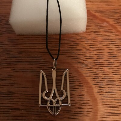 Ukraine Symbol Trident Necklace, Ukraine Style Jewelry, Tryzub ...