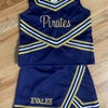 Blue & White Cheer Uniform, Customized Cheerleading Uniform, Girls ...
