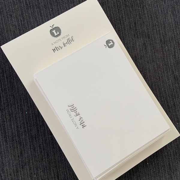 Ultimate Teacher Gift Bundle: Personalized Notepads, Note Cards and ...