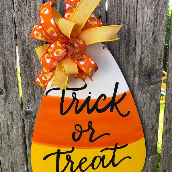 Unfinished Wood Candy Corn Laser Cutout, Wreath Accent, Door Hanger ...