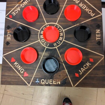 Rummoli Wooden Board Game With Removable Cups - Etsy Canada