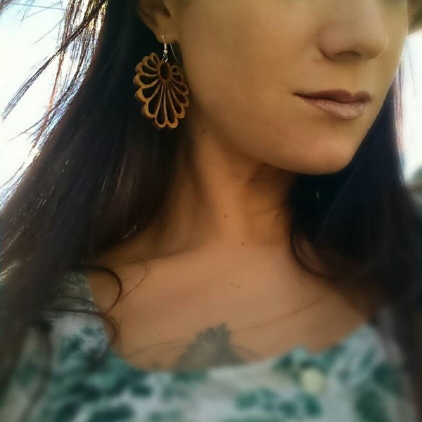 Abstract Flower Earrings - Etsy
