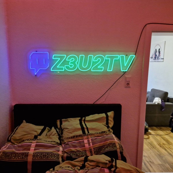 Custom Gamer Tag Neon Sign Gaming Wall Decor Custom LED Neon Light ...