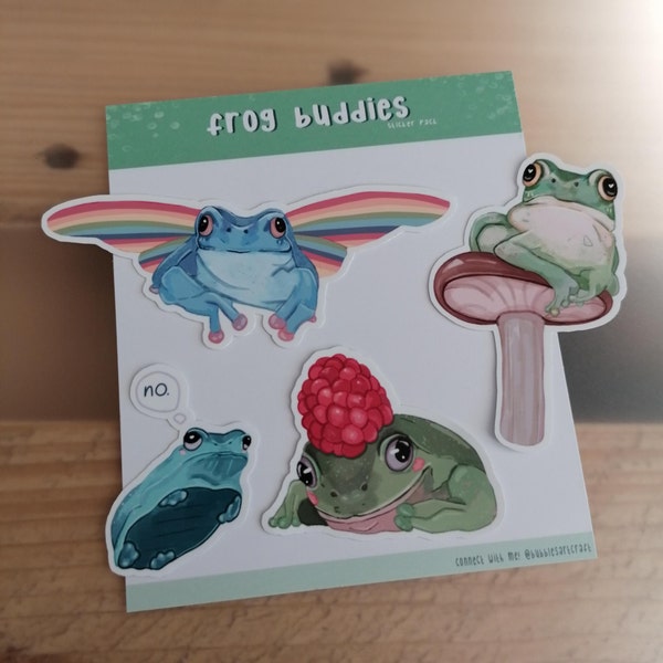 Frog Stickers | Frog Buddies 2.0 | Sticker Pack | Laptop Sticker ...