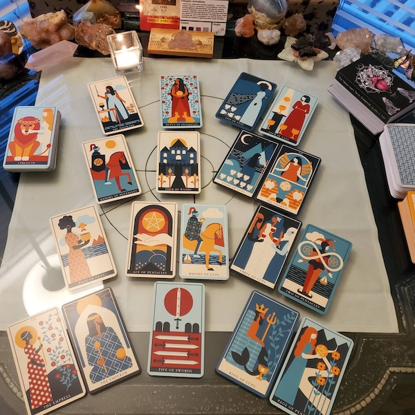 Simple Earth Tarot Deck - Original Artwork Illustrated Tarot Deck With ...