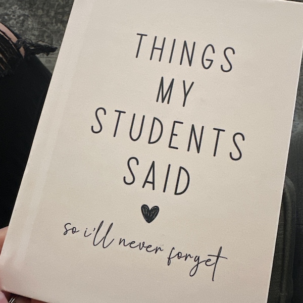 Teacher Journal, Thank You Gift for Teacher, End of Year Teacher ...