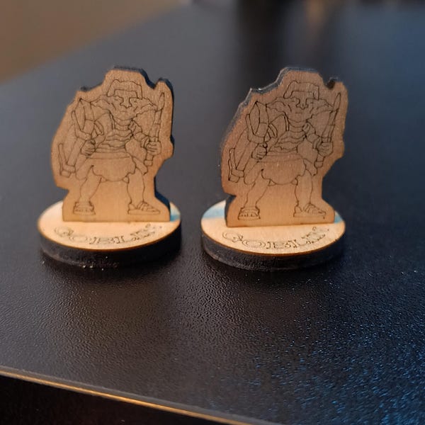 20 Custom Two-sided Laser Engraved Game Wood Tokens - Etsy