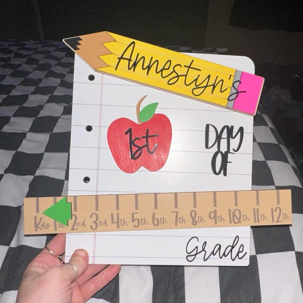 Back to School Personalized Interchangeable Sign - Etsy