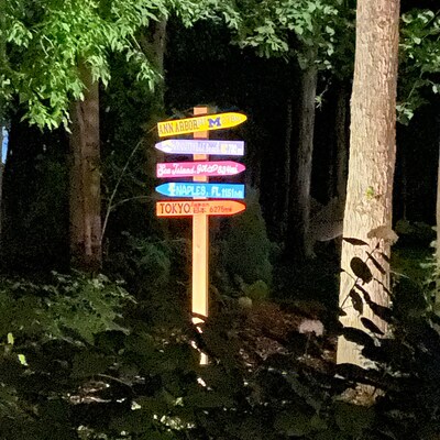 SET OF 10 Large Directional Wood Arrow Signs, Custom Mile Marker Stake ...