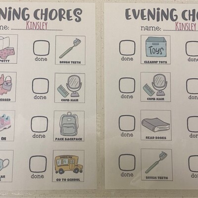 EDITABLE Kids Chores Bundle, Kids Daily Tasks, Toddler Routine, School ...