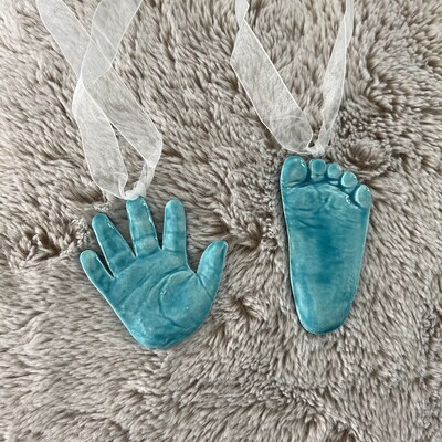 1 Footprint Ornament Baby Footprint Footprint Mold Kit Custom Foot ...