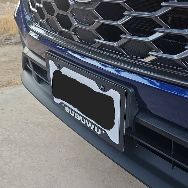 Ultra Slim Subuwu Subaru Anime Peeking Cat Metal License Plate Frame ...