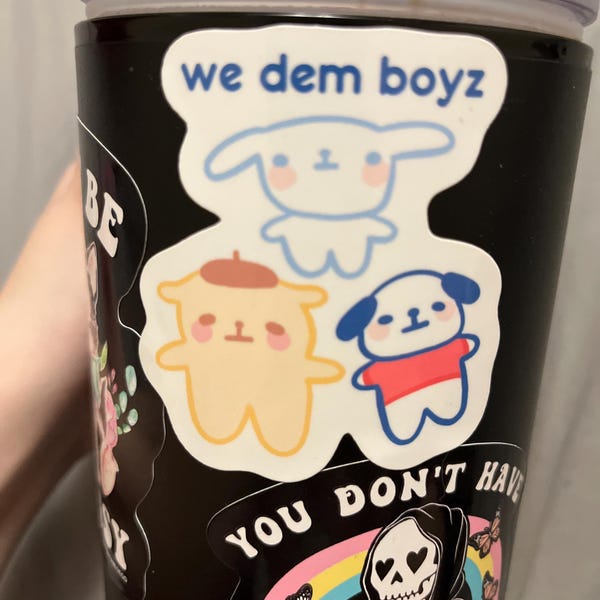 On My Puter Silly Dog Die Cut Vinyl Sticker | Glitter/clear Glossy ...