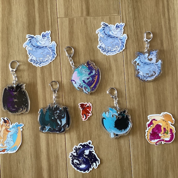 Snowfall and Lynx [ Wings of Fire WOF Acrylic Charm ] - Etsy