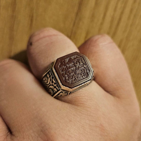 Surah Fatiha Ring, Islamic Ring for Men, Islamic Gift for Men, Handmade ...