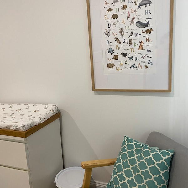 Australian Animals Alphabet Print | Illustrated ABC Poster | A-Z Animal ...