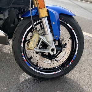 Reflective Motorcycle Wheel Stickers Decals Set Rim Tape Stripes Race ...