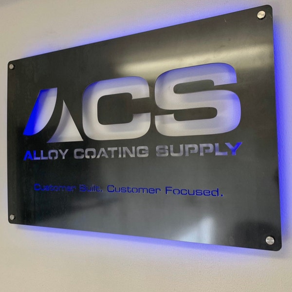 24"x36" Custom Logo Business Sign | Office Decor | Office Sign ...