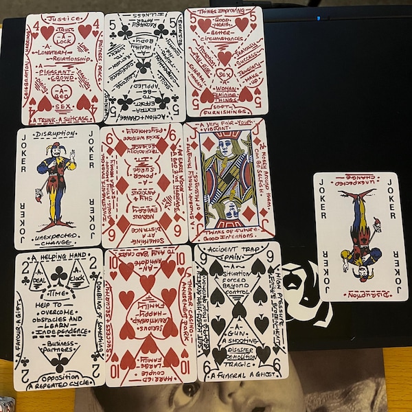 Cartomancy Learner Deck Handprinted & Cartomancy Method Booklet - Etsy