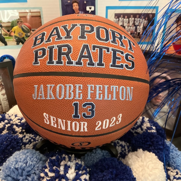 Custom Embroidered Basketball/memory Ball/award/keepsake/trophy/senior ...