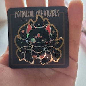 Mythical Cryptid Creature Kitsune Hard Enamel Pin - Etsy