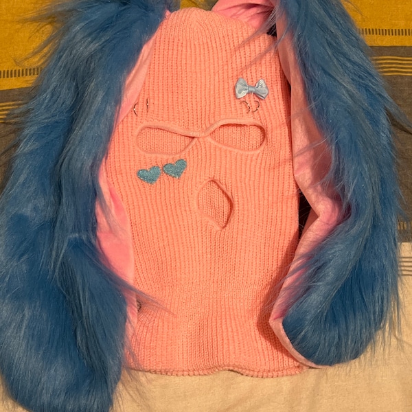 Custom Goth Punk Alt Bunny Ski Mask - Etsy