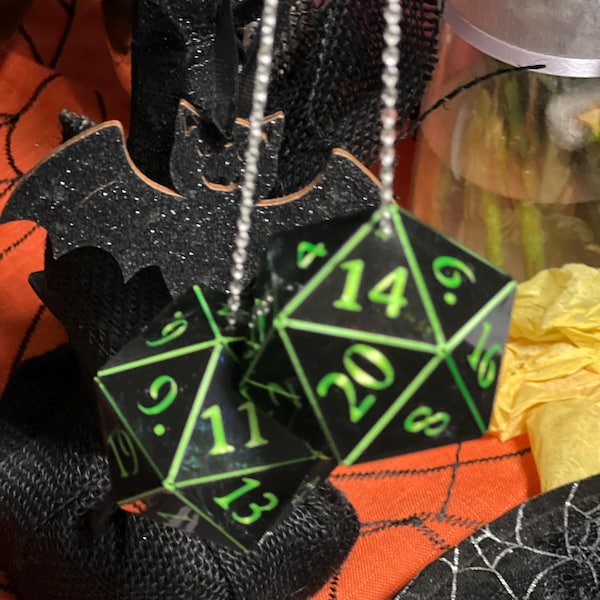 D20 Ornament [2" Purple/blue and Gold Holographic] - Hanging Dnd Charm ...