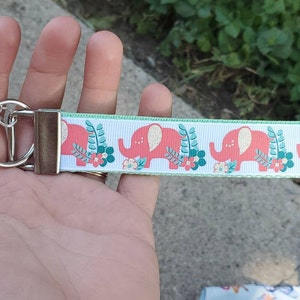 Elephant Key Fob Pink Elephant Keychain Elephant and - Etsy