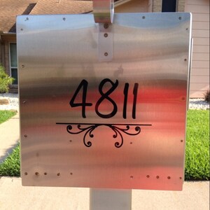 Mailbox Decal / House Number Vinyl Decal/ Farm House Decal / Address ...