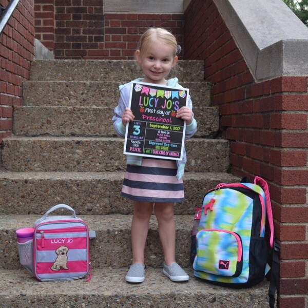 EDITABLE First Day of Kindergarten Sign Template First Day of School ...