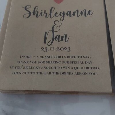 Personalised Scratch Card Wedding Favours Rustic Wedding - Etsy UK