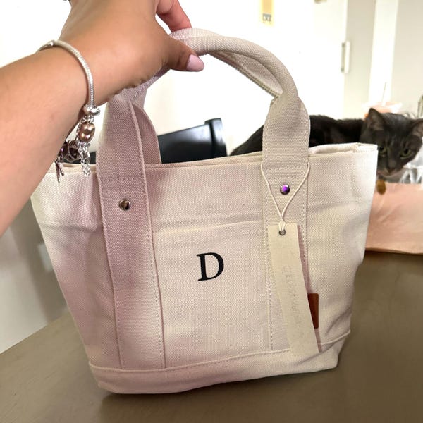 Belettered. Personalized Mini Canvas Boat Tote Bag, Customized Bag ...