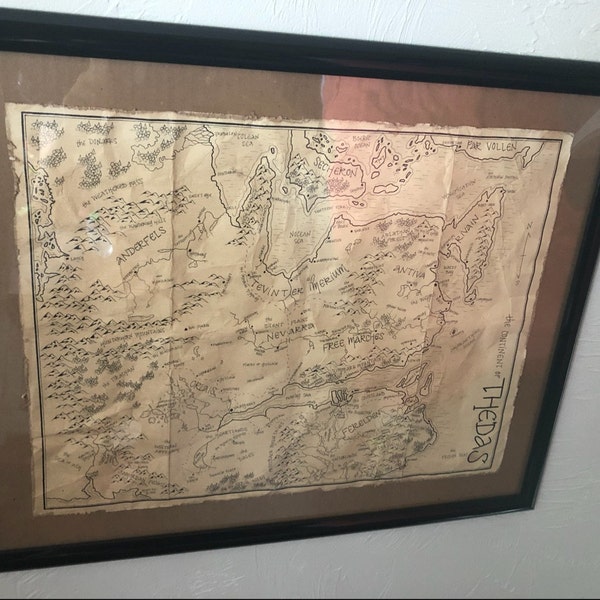 Dragon Age Map of Thedas: Aged, Handmade, Hand Drawn, Authentic Gift ...